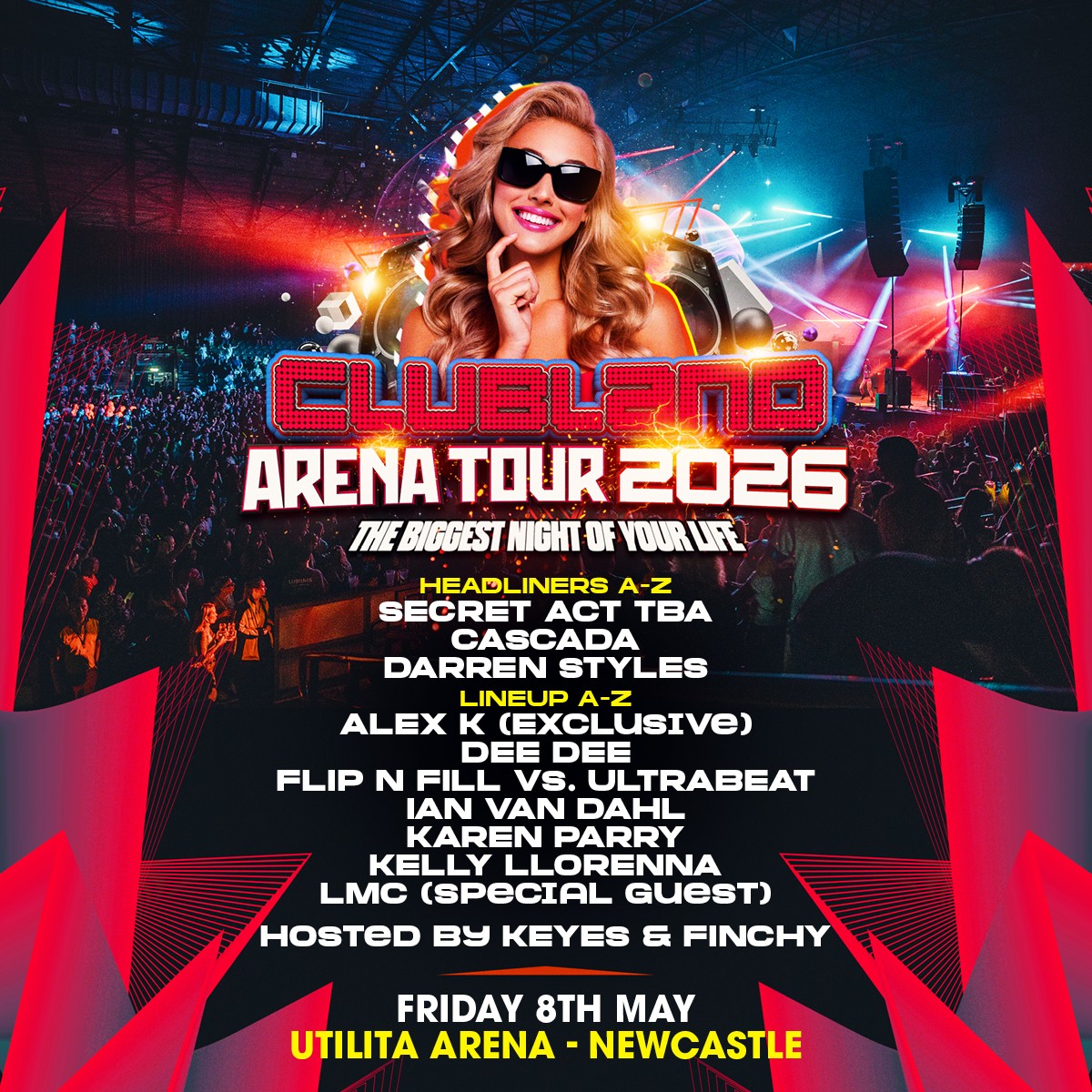 Clubland - Arena Tour 2026 | Get into Newcastle | Get into Newcastle