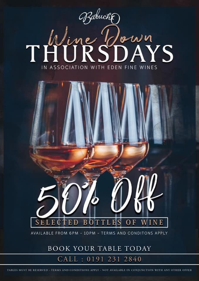 Wine Down Thursdays: Babucho | Get into Newcastle