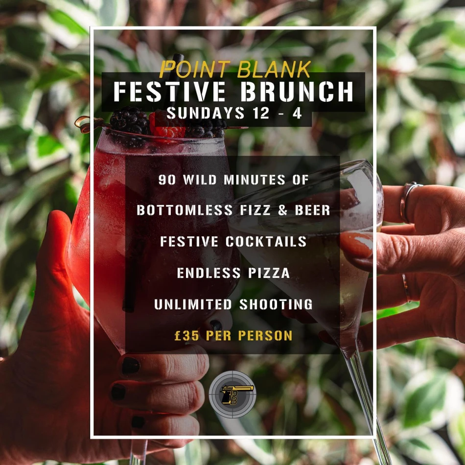 £35 Festive Bottomless Brunch: Point Blank Shooting | Get into Newcastle