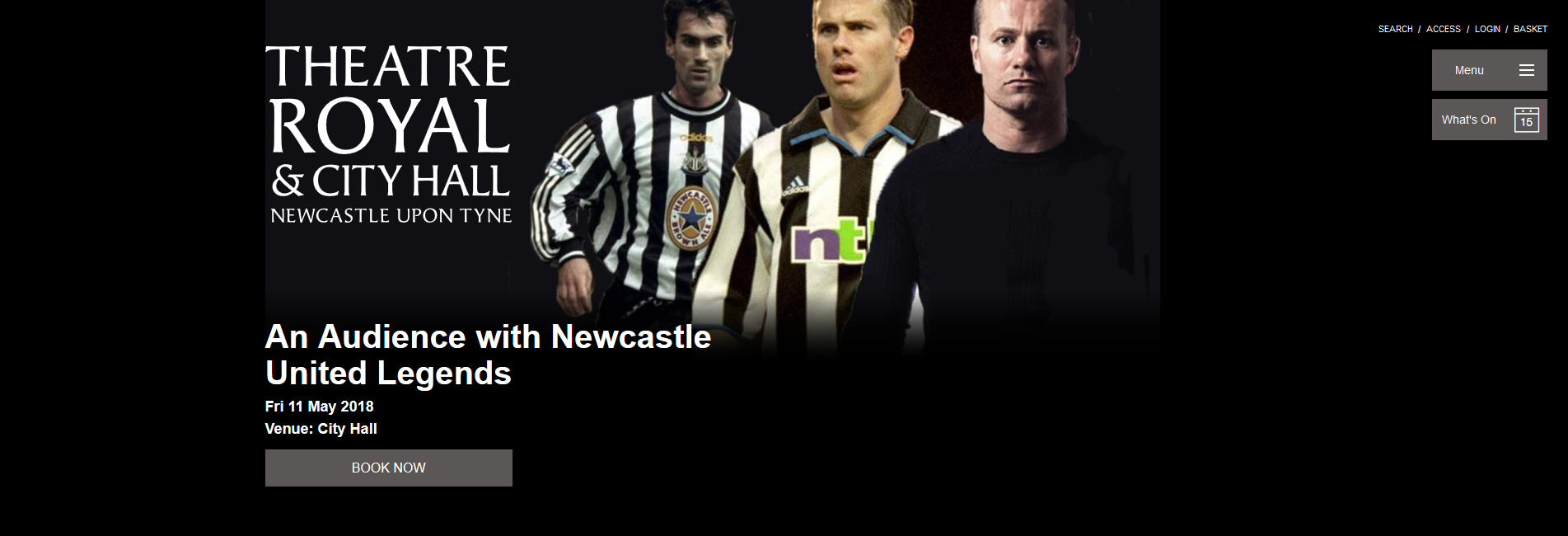 An Audience with Newcastle United Legends: O2 City Hall Newcastle | Get ...